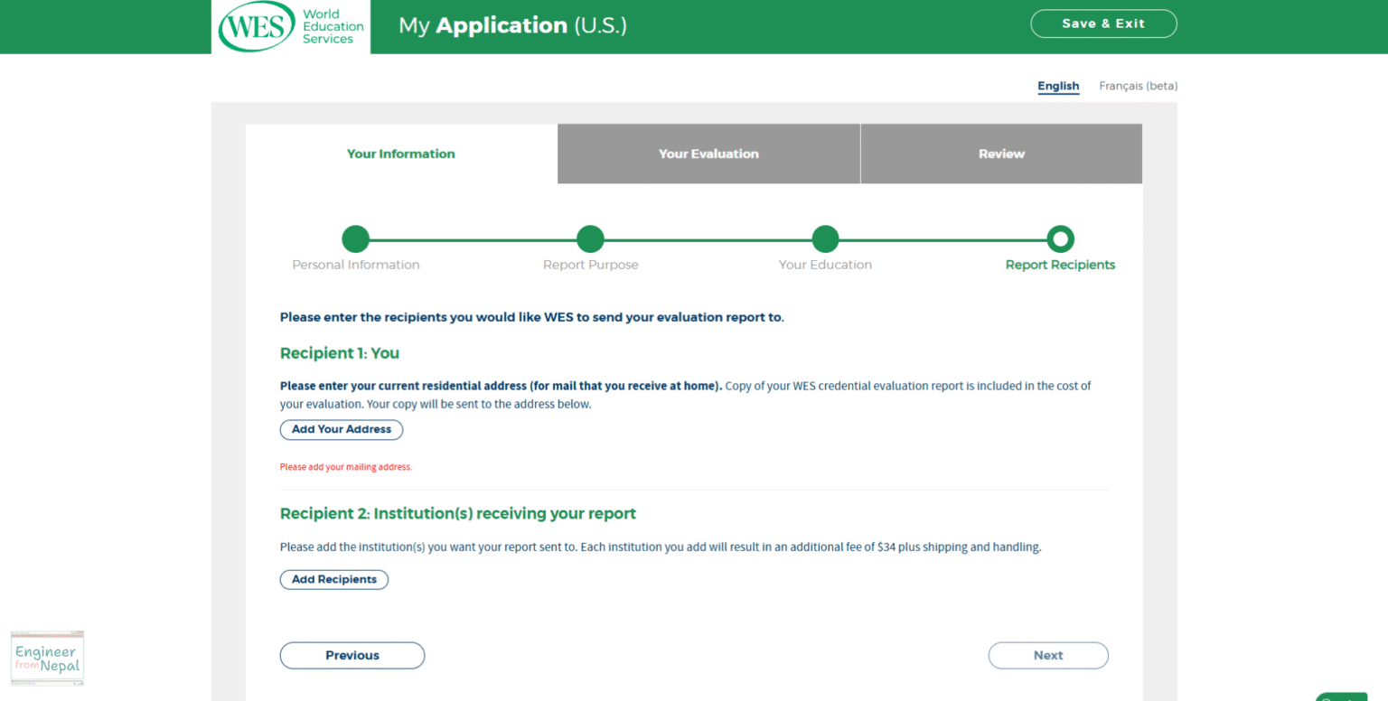 How to Apply for WES Evaluation: A Step-by-Step Guide | Engineer From Nepal