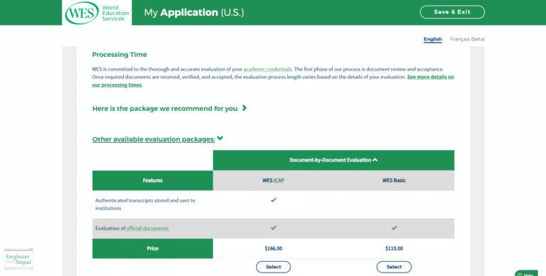 How to Apply for WES Evaluation: A Step-by-Step Guide | Engineer From Nepal