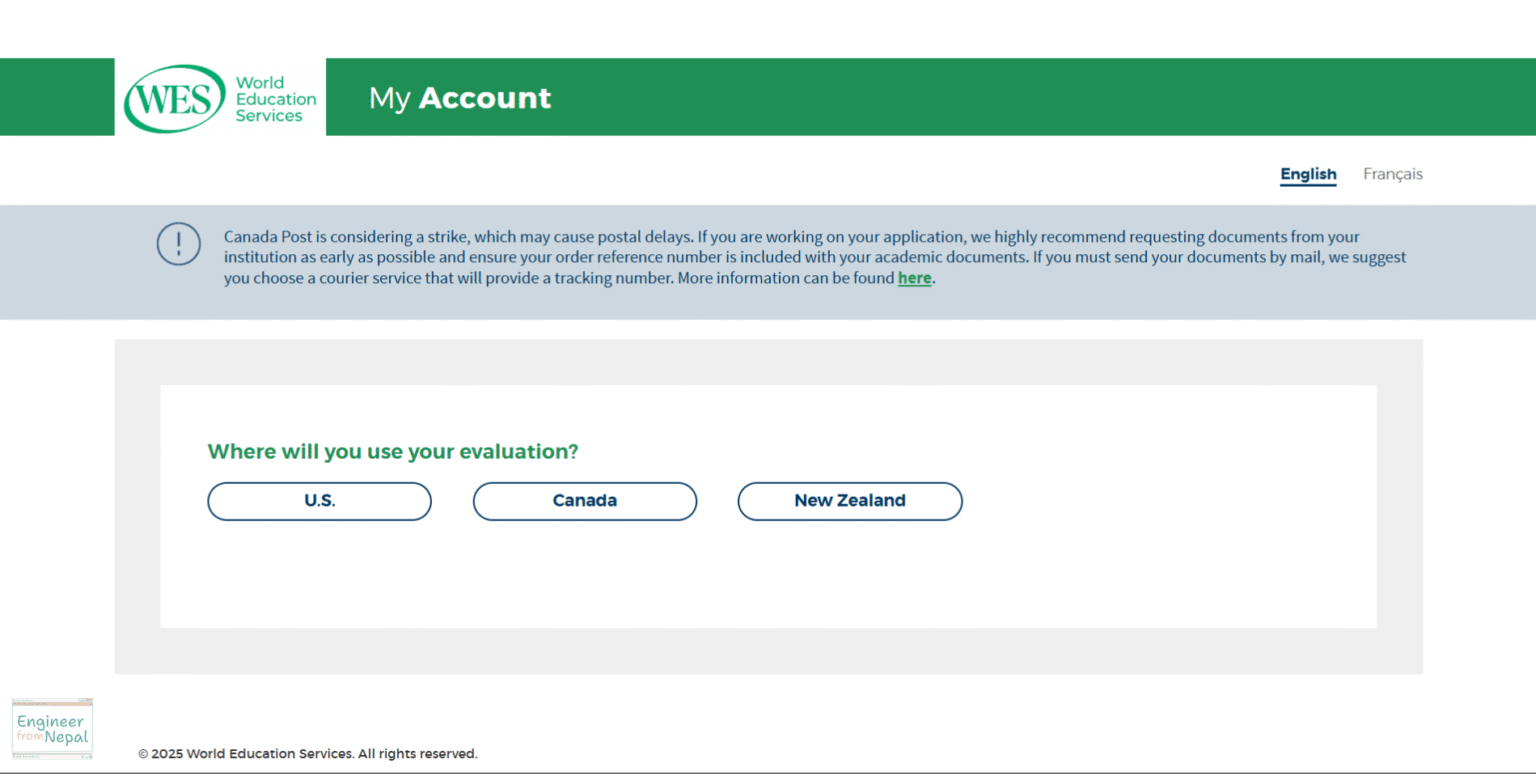 How to Apply for WES Evaluation: A Step-by-Step Guide | Engineer From Nepal