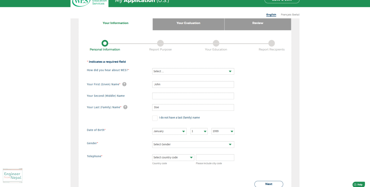 How to Apply for WES Evaluation: A Step-by-Step Guide | Engineer From Nepal